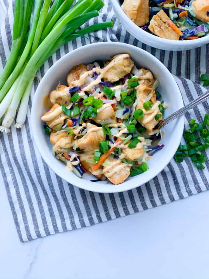 WHOLE30 CHICKEN EGG ROLL IN A BOWL - Organically Addison