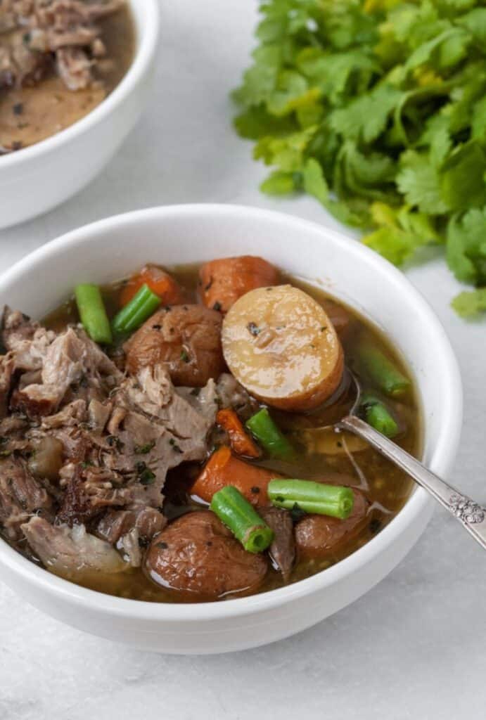 Whole30 Vegetable Pork Soup - Organically Addison