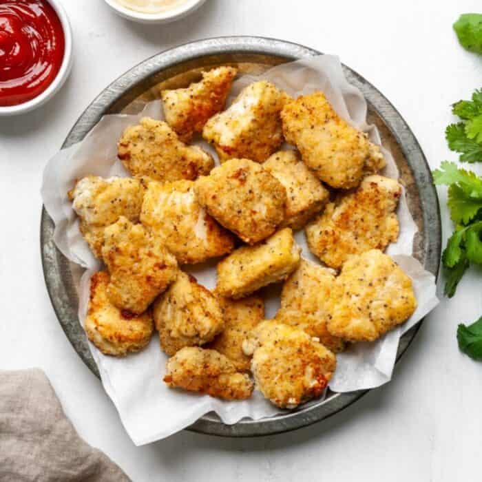 Whole30 Chicken Nuggets (Air Fryer or Stovetop) - Organically Addison