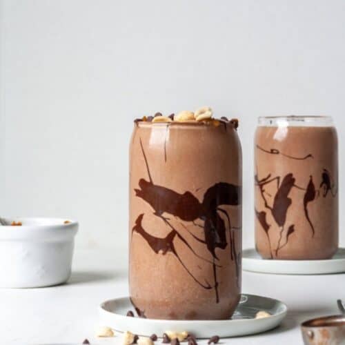 Healthy Snickers Smoothie (Vegan) - Organically Addison