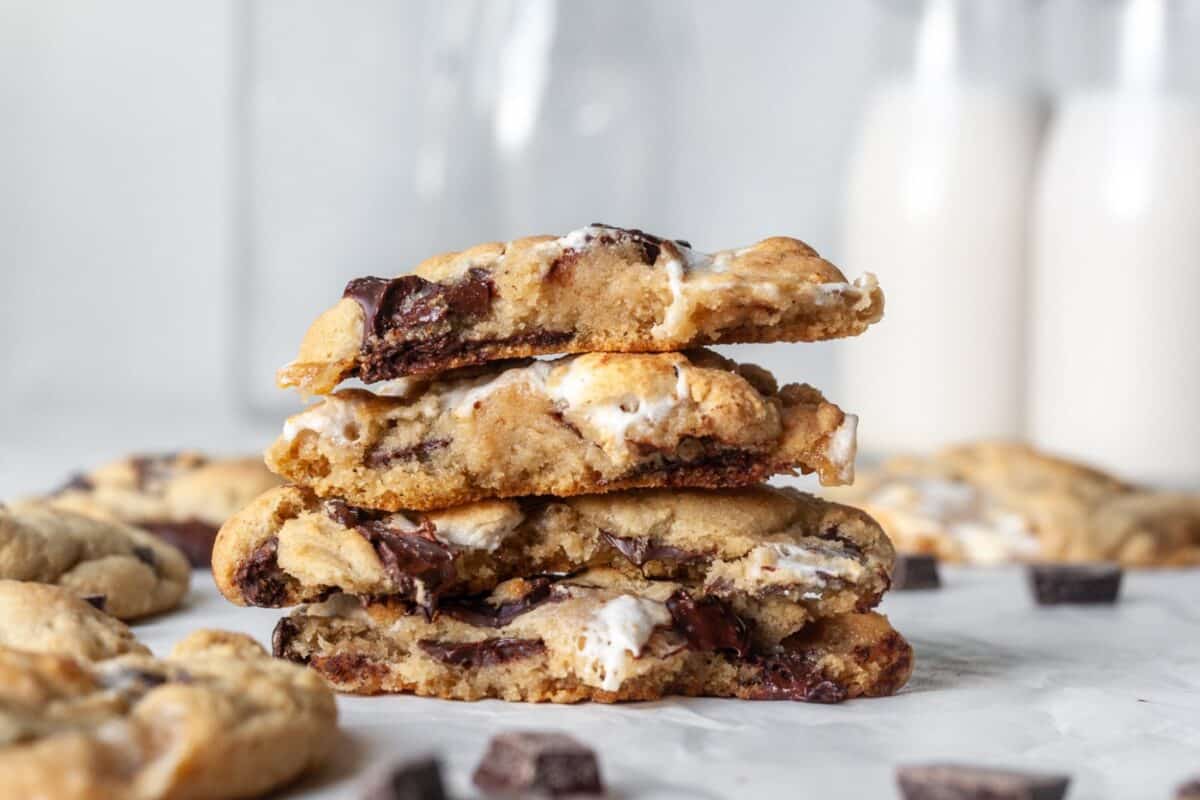 Chocolate Chip Marshmallow Cookies - Organically Addison