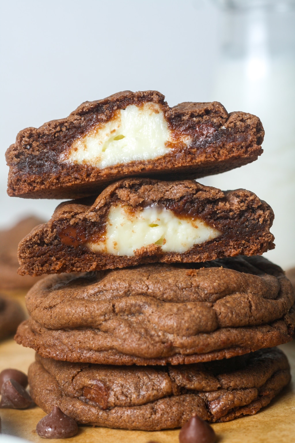 Chocolate Cheesecake Cookies - Organically Addison