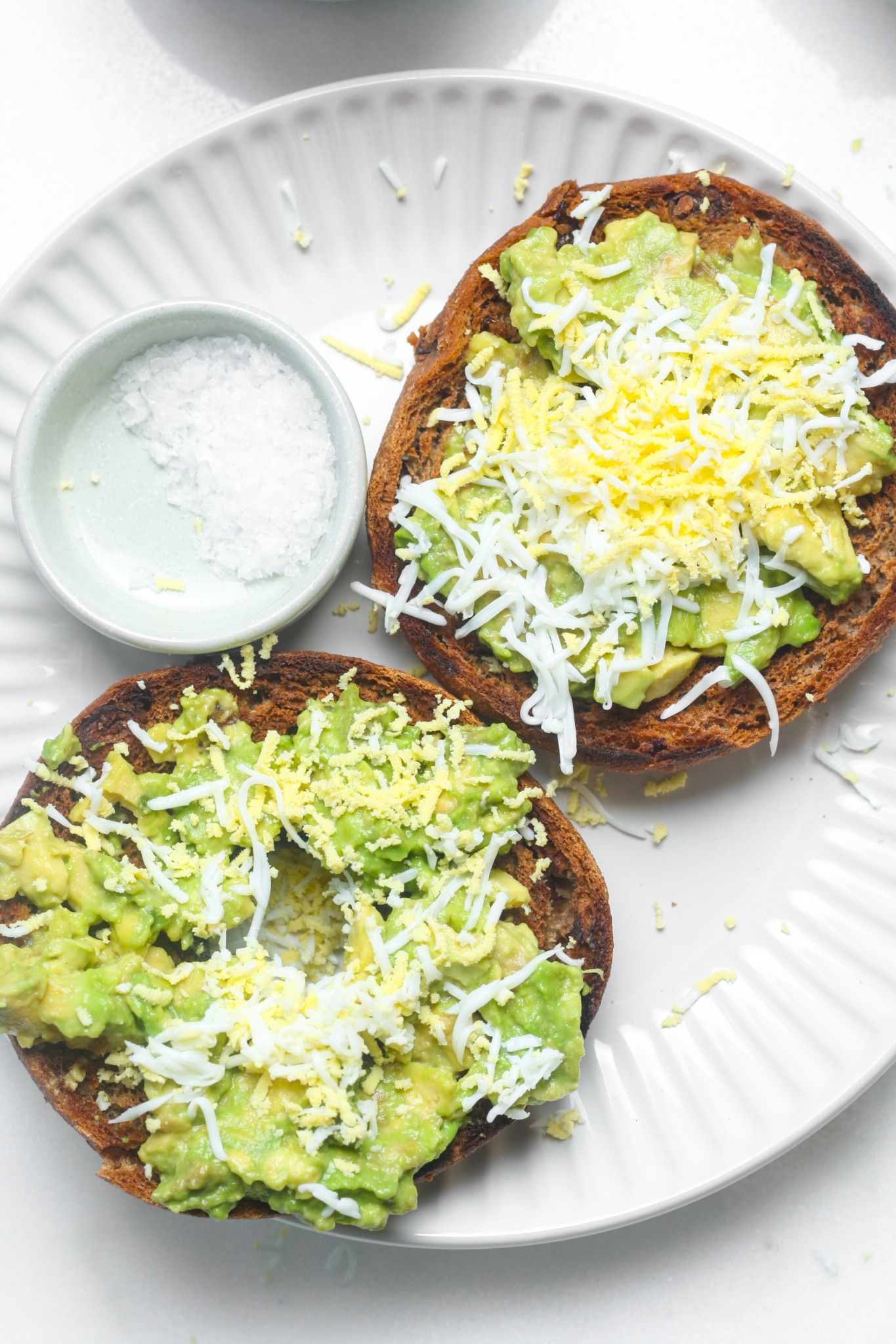 Grated Egg Avocado Toast - Organically Addison