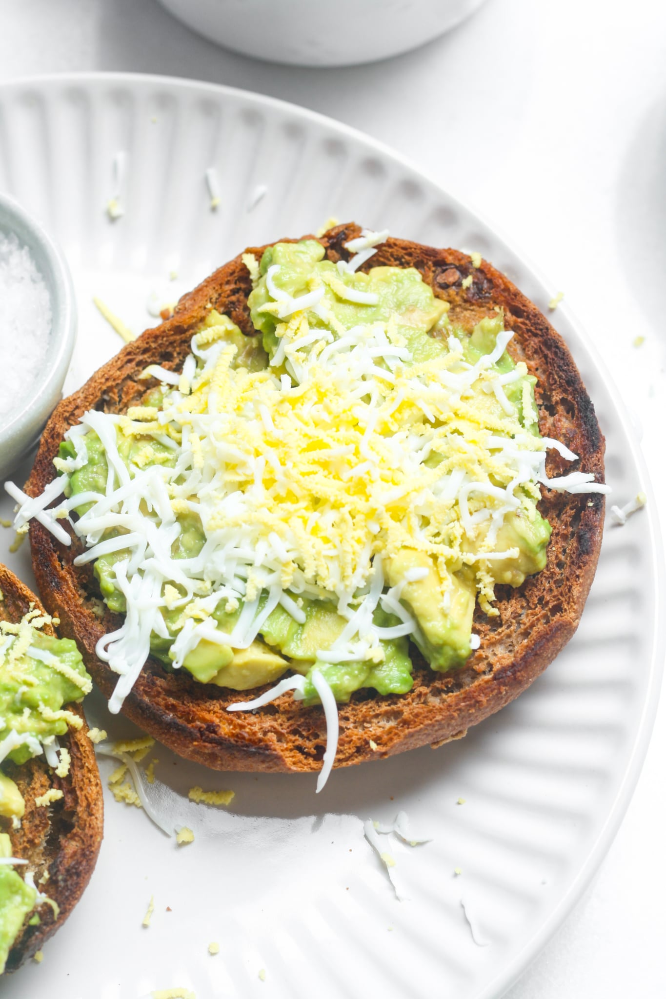 Grated Egg Avocado Toast - Organically Addison