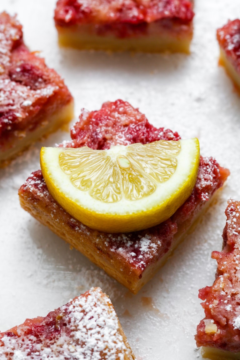 Lemon Raspberry Bars - Organically Addison
