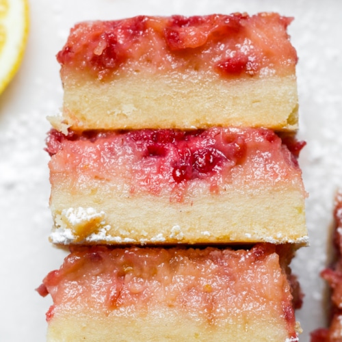 Lemon Raspberry Bars - Organically Addison