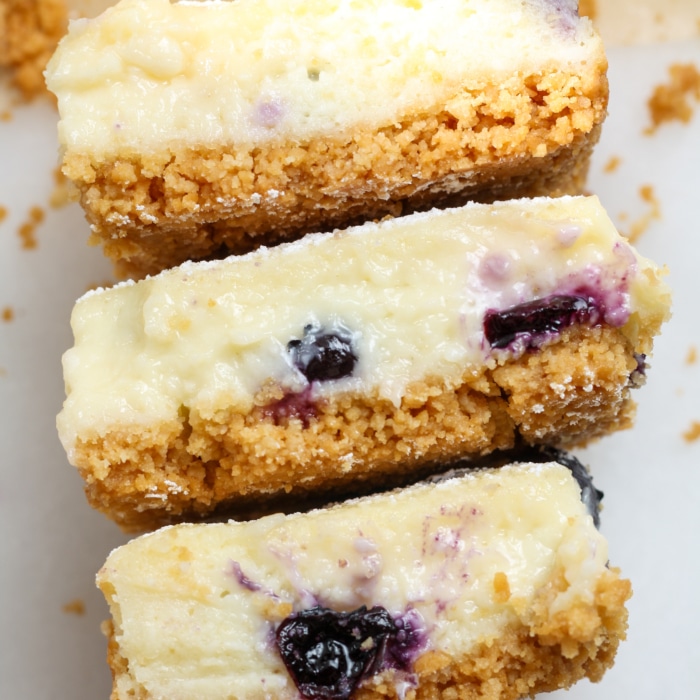 Blueberry Cheesecake Bars - Organically Addison