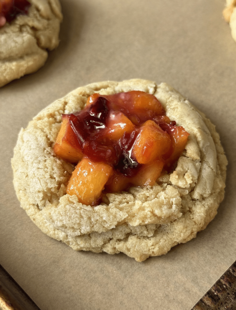 Peach Cobbler Cookies - Organically Addison