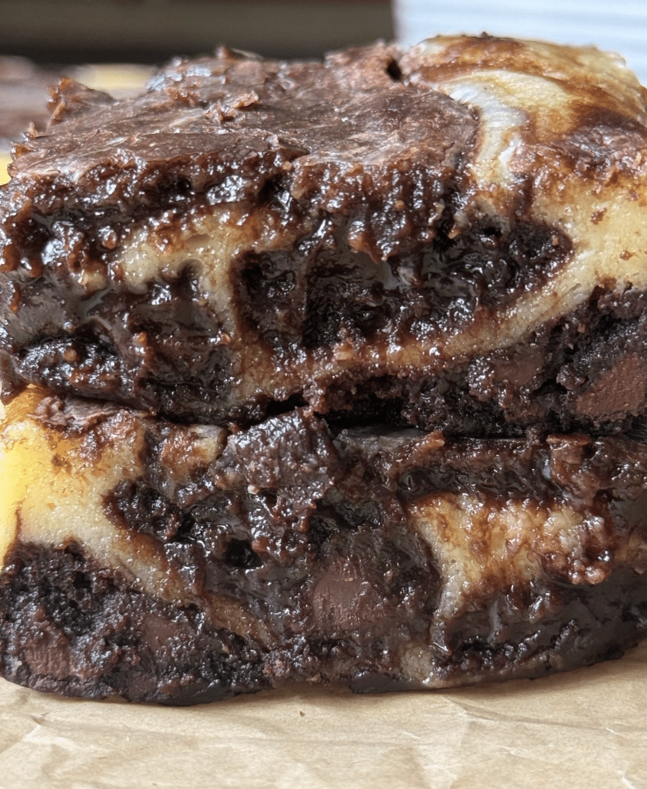 Cheesecake Stuffed Brownies - Organically Addison